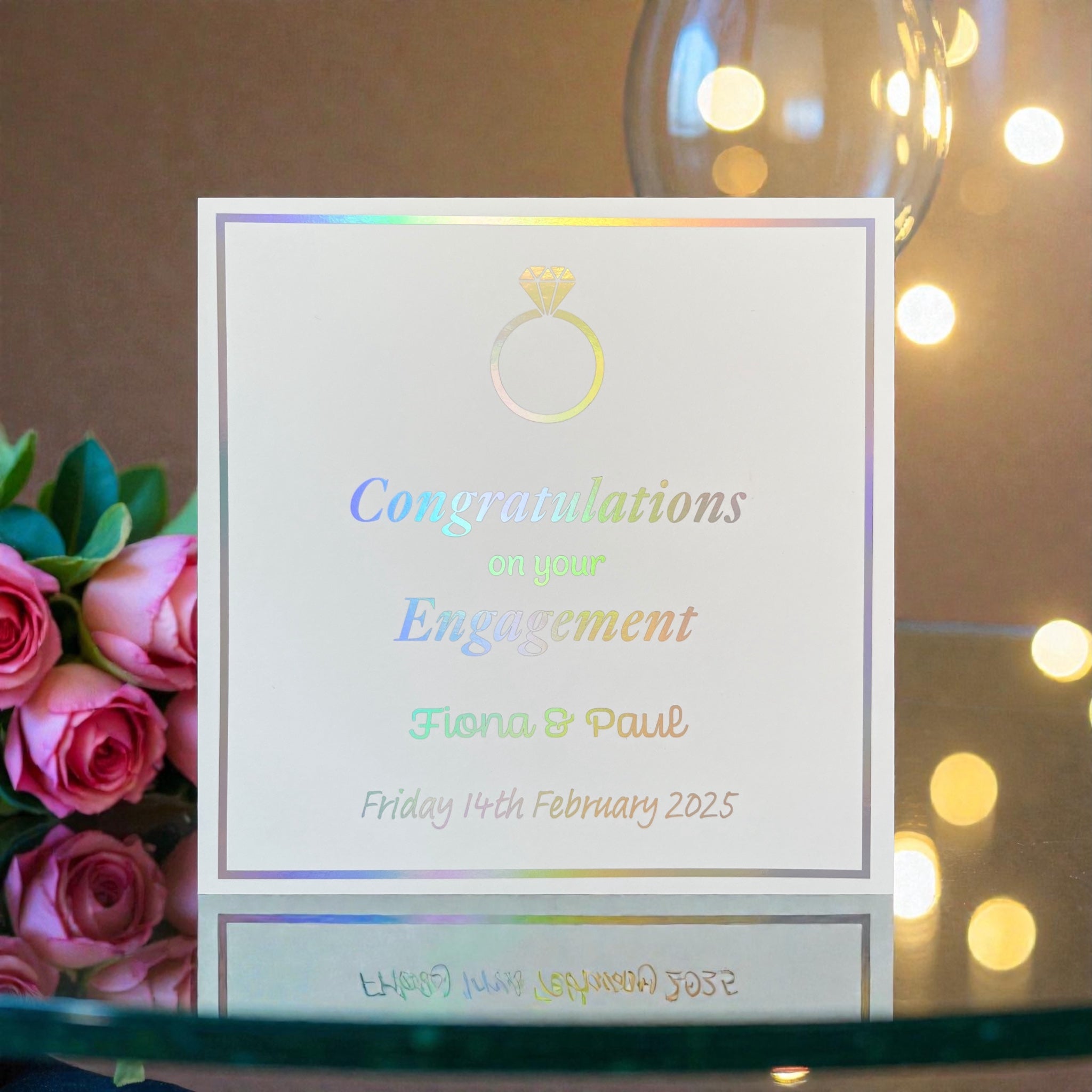 'Bling Ring' Congratulations Engagement Card – Tiara Cards